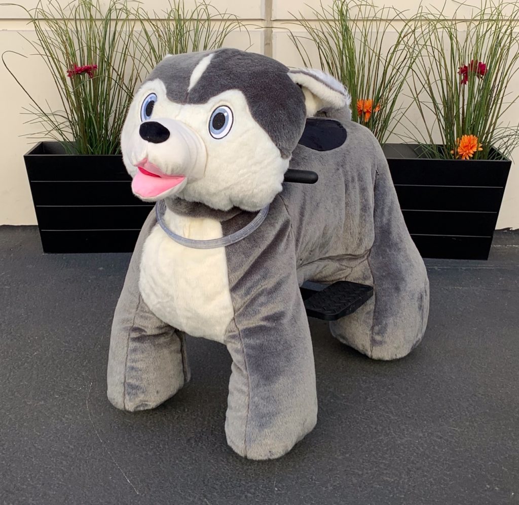 Bigi Basic Gray Husky Dog Animal Scooter - Giddy Up Rides