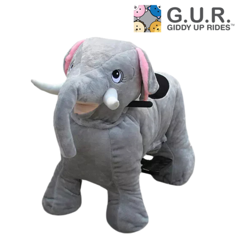 Bigi Basic Grey Elephant Animal Scooter - Giddy Up Rides
